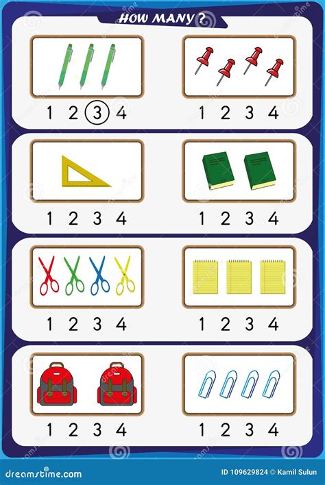 Number 4 Worksheet For Preschool Numbers Worksheets For Kindergarten