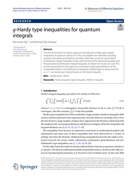 Pdf Q Hardy Type Inequalities For Quantum Integrals