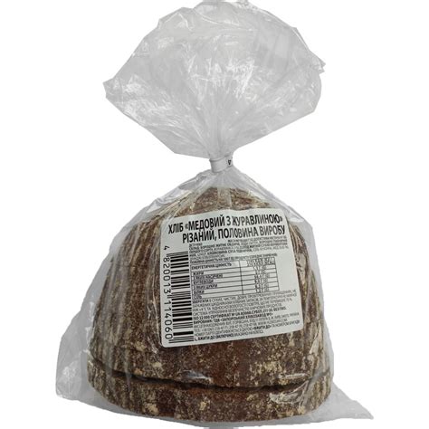 Хліб Хлібодар Медовий з журавлиною нарізний половина 300 г купити онлайн замовити в магазині Varus