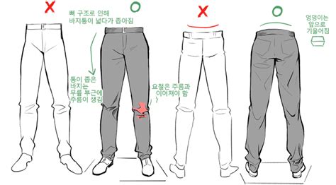옷 주름을 그리기 위한 필수 요령 그림 꿀팁사전