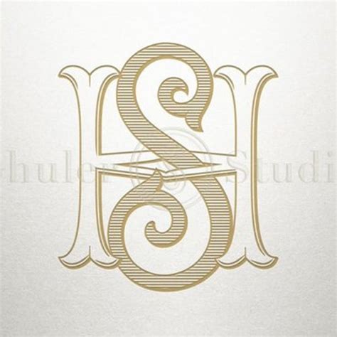 Interlocking Monogram Design HS SH Interlocking Monogram Etsy