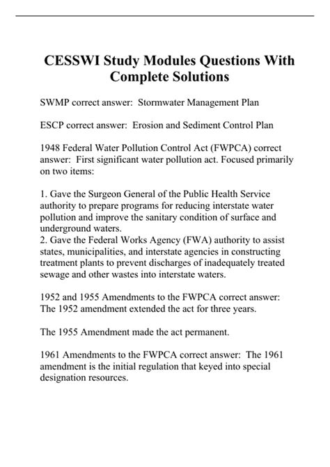 CESSWI TESTS COMPILATION BUNDLE Stuvia US