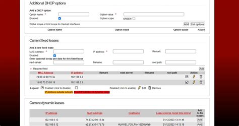 Error Messages When Assigning Static Dhcp Leases Getting Started With Ipfire Ipfire Community