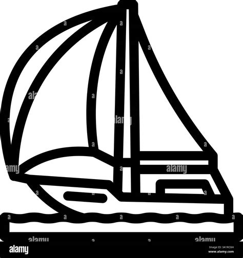Spinnaker Sail Sailing Sport Line Icon Vector Illustration Stock Vector Image And Art Alamy