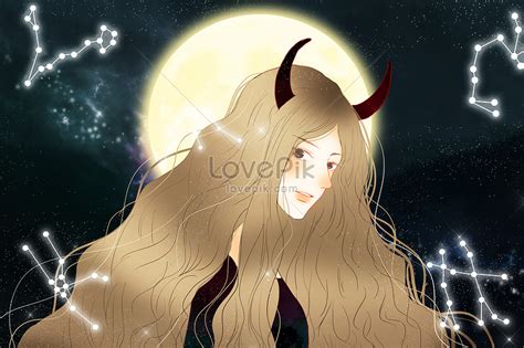 궁도 별자리의 황소 자리 일러스트 무료 다운로드 Lovepik