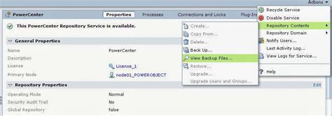 Business Ntelligence Repository Backups