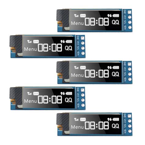 5 Pieces I2c Display Module 0 91 Inch I2c Oled Display Module I2c Oled