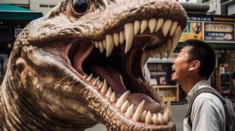 가나가와의 T Rex의 입 큰 입 고화질 사진 사진 배경 일러스트 및 사진 무료 다운로드 Pngtree