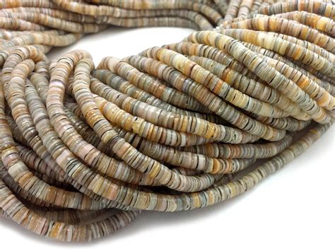 Kabibi Shell Heishi Beads 4 5 Mm 24 Inches Strand Etsy