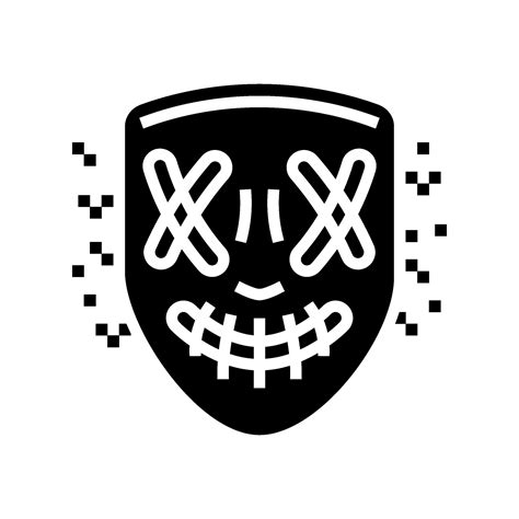 Hacker Mask Cyberpunk Glyph Icon Illustration 44775844 Vector Art At Vecteezy