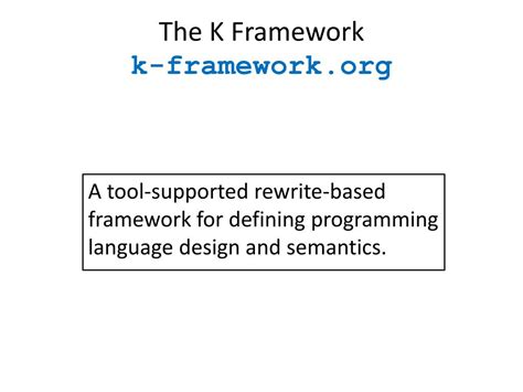 Ppt K Framework Powerpoint Presentation Free Download Id2275079