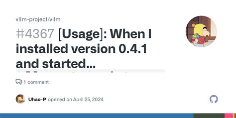 Usage When I Installed Version 041 And Started `vllmentrypointsopenaiapiserver` With