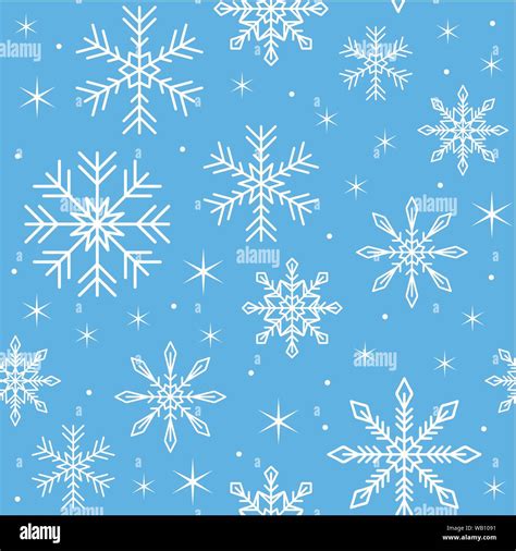 Seamless Pattern Bright Snowflake Background Vector Illustration Eps10 Stock Vector Image And Art