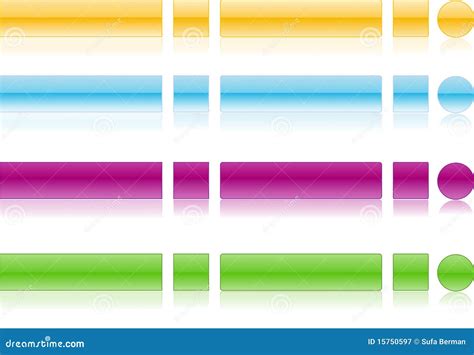 Web 20 Buttons With Reflection Stock Vector Illustration Of Icon Business 15750597