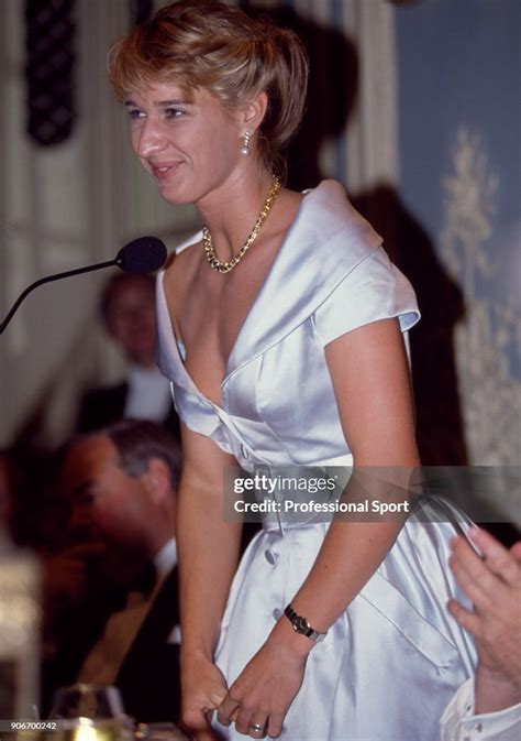Steffi Graf Of Germany Speaking At The Wimbledon Champions Dinner