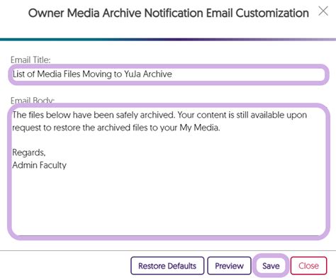 How To Edit Email Notifications YuJa Help Center