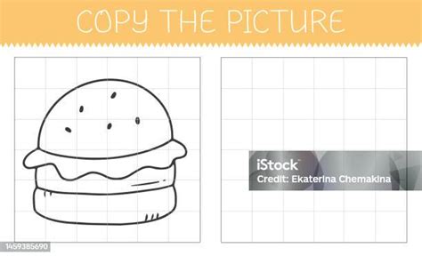 사진 복사는 햄버거가있는 아이들을위한 교육용 게임입니다 귀여운 만화 버거 색칠하기 책입니다 벡터 그림입니다 0명에 대한 스톡 벡터 아트 및 기타 이미지 Istock