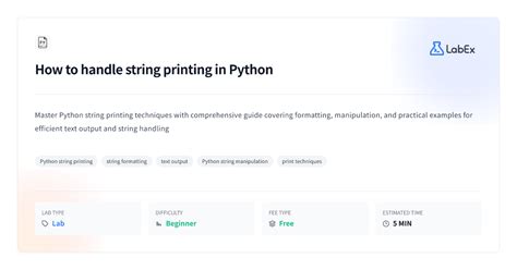 How To Handle String Printing In Python Labex