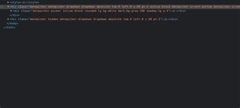 Incorrect Position If Tailwind Set Important True · Issue 15 · Themesbergflowbite Datepicker
