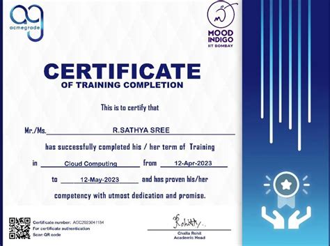 Sathya Sree R On Linkedin Cloudcomputing Training Certification Learningjourney Iitbombay