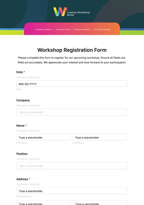 Free College Registration Form Template To Edit Online