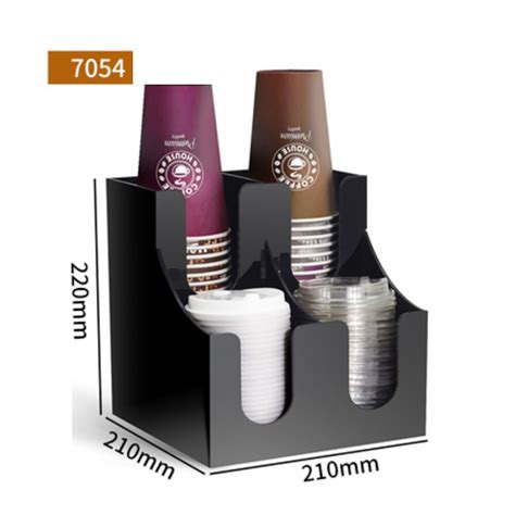 아크릴 커피 컵 디스펜서 우유 일회용 플라스틱 종이 컵 뚜껑 홀더 주최자 파티 뷔페 카페 스토어 스탠드 랙 스토리지커피웨어 세트 Aliexpress