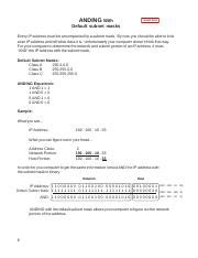 Subnetting Workbook Part 3 Pages 8 27 Pdf ANDING With Junaid Asim Default Subnet Masks Every