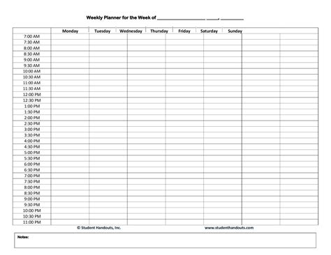 30 Minute Daily Planner Template