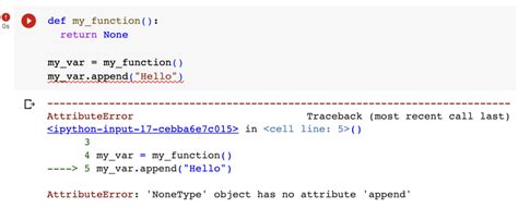 Python List Nonetype Object Has No Append Attribute In For Loop Askpython