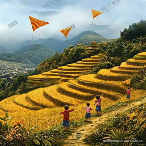 Ai创作图稻黄时节 平安梯田图片素材下载 龙脊瑶族 山区丰收节 金黄稻田乡村旅游 梯田美术绘画 金稻秋韵 金秋稻香 晒谷儿童 丰收场景素材 秋日龙脊 禾晒 梦回稻香谷 农村丰收节场景 庆丰收