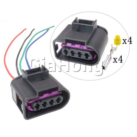 자동차 고전압 코일 배선 소켓 교체용 밀폐형 커넥터 4 가지 방법으로 1 세트 4d0971994 자동 어댑터 자동차 전자