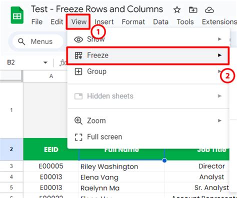 How To Freeze Rows Columns In Google Sheets Quickest Methods Software Accountant