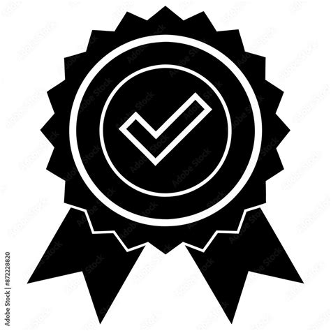Develop A Certification Badge With A Ribbon A Check Mark Within A