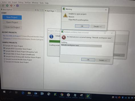 Unable To Open Project Seems Like Issue Happened When Saving Workspace What Is Work Around