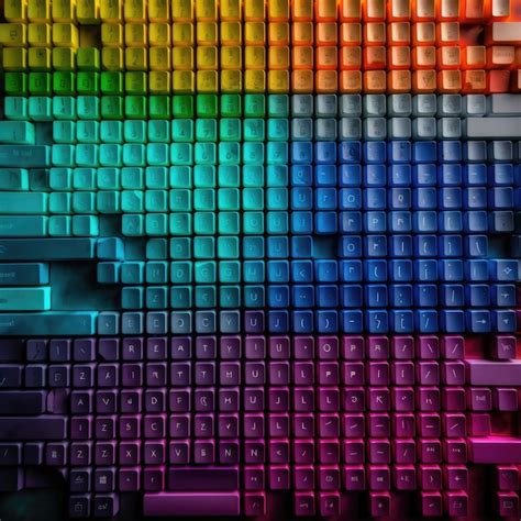 Premium Ai Image Keyboard Keycaps Colorful Palette Background Fashion Hindu Vibrant Figure