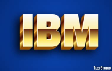 IBM Text Effect And Logo Design Brand