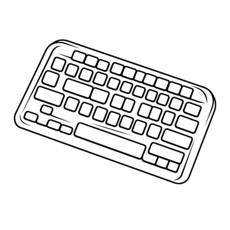 Premium Vector Sleek Keyboard Outline Vector Icon