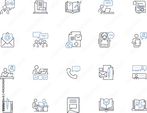 Messaging Outline Icons Collection Texting Chatting Messaging Instant Emailing