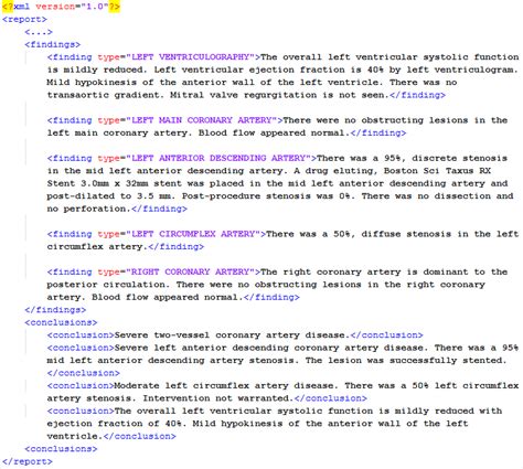 Example Of A Structured Report In Xml 9 Download Scientific Diagram
