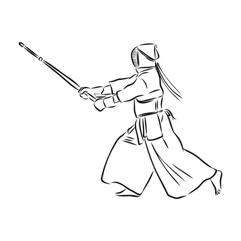Japanese Samurai Sketch 48231632 Vector Art At Vecteezy