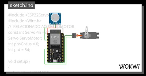 Controlar A Posição De Um Servo Motor Com Um Potenciômetro Wokwi