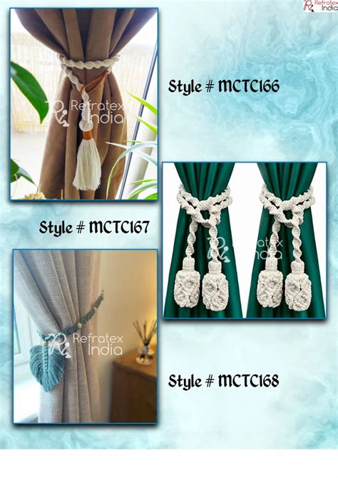 Cotton Curtain Tiebacks With Tassel For Self Fashion At ₹ 180piece In