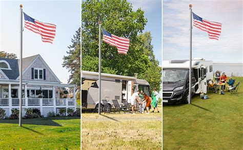 Hooomyai Portable Flag Pole Metal Tire Mount Versatile