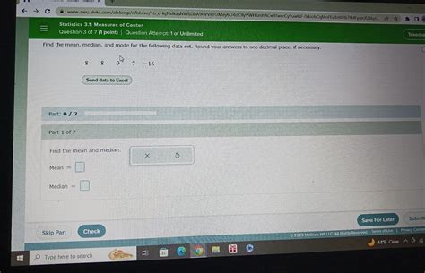 Solved Find The Mean And Median Chegg