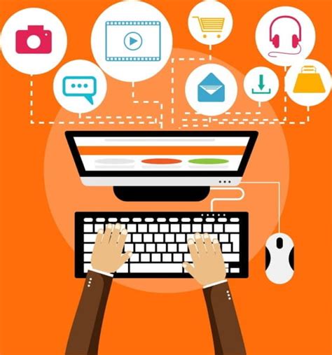 현대적인 라이프 스타일 배경 노트북 인터넷 아이콘 장식 Ai Eps Uidownload