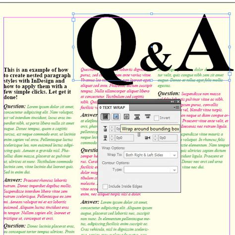 creating a question and answer format with indesign nested styles envato tuts