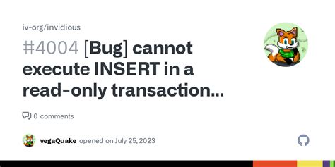 Bug Cannot Execute Insert In A Read Only Transaction Pqpqerror