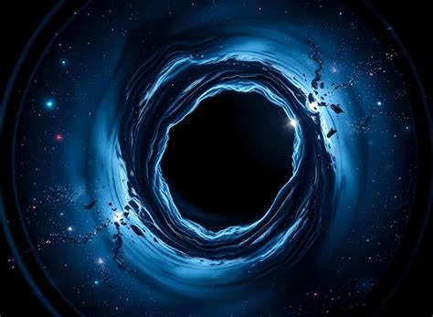 Observing A Black Holes Gravity Distortion Premium Ai Generated Image