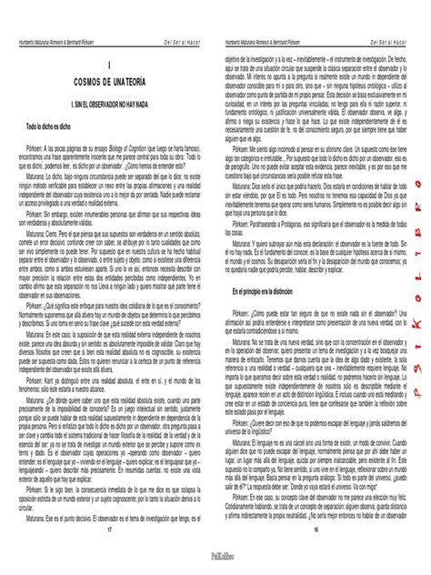 15 del ser al hacer todo lo dicho es dicho por un observador h