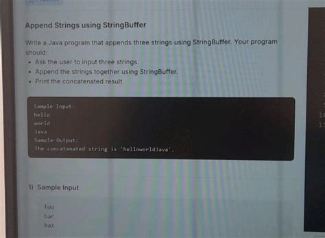 Append Strings Using Stringbuffer Write A Studyx